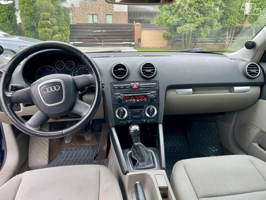 Blue Audi A3 2006 in Vilnius, with an engine capacity of 1.90 L and mileage of 392 thousand km for 2500 €, photo 15 on AUTOMOTO.COM.LV