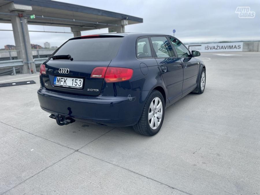 Blue Audi A3 2006 in Vilnius, with an engine capacity of 1.90 L and mileage of 392 thousand km for 2300 €, photo 3 on AUTOMOTO.COM.LV