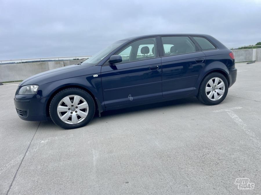 Blue Audi A3 2006 in Vilnius, with an engine capacity of 1.90 L and mileage of 392 thousand km for 2300 €, photo 7 on AUTOMOTO.COM.LV