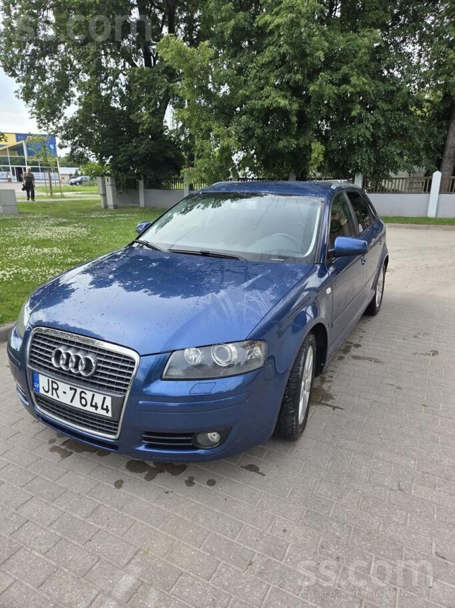 Blue Audi A3 2006 in Cesis, with an engine capacity of 2.00 L and mileage of 243 thousand km for 3300 €, photo 3 on AUTOMOTO.COM.LV
