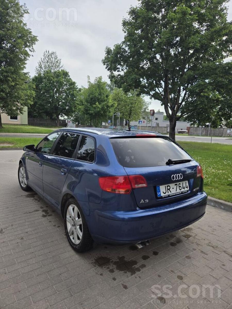 Blue Audi A3 2006 in Cesis, with an engine capacity of 2.00 L and mileage of 243 thousand km for 3300 €, photo 5 on AUTOMOTO.COM.LV