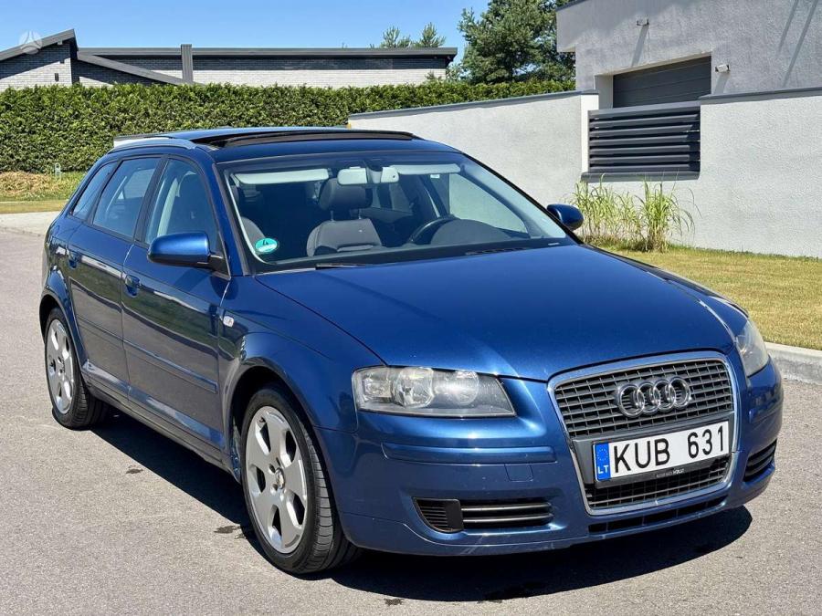 Blue Audi A3 2006 in Vilnius, with an engine capacity of 2.00 L and mileage of 380 thousand km for 2600 €, photo 8 on AUTOMOTO.COM.LV