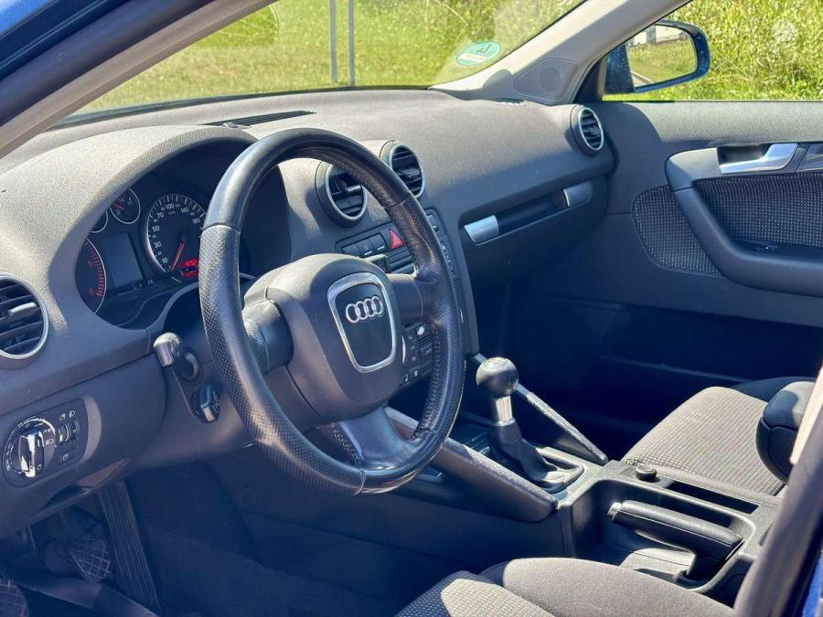 Blue Audi A3 2006 in Vilnius, with an engine capacity of 2.00 L and mileage of 380 thousand km for 2600 €, photo 10 on AUTOMOTO.COM.LV