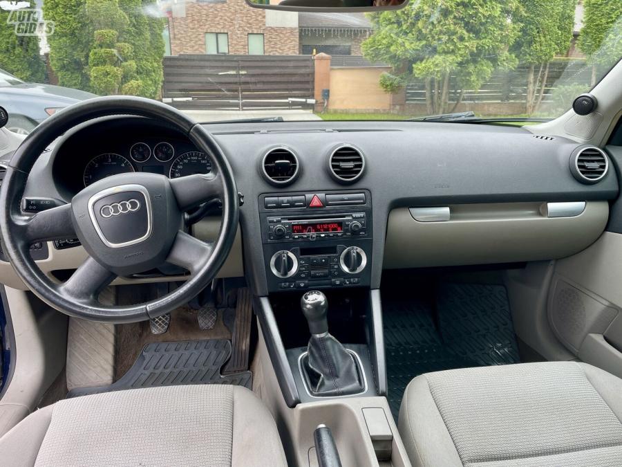 Blue Audi A3 2006 in Vilnius, with an engine capacity of 1.90 L and mileage of 393 thousand km for 2000 €, photo 15 on AUTOMOTO.COM.LV