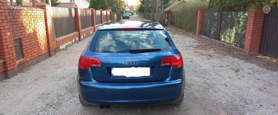 Blue Audi A3 2006 in Vilnius, with an engine capacity of 1.97 L and mileage of 285 thousand km for 2250 €, photo 6 on AUTOMOTO.COM.LV