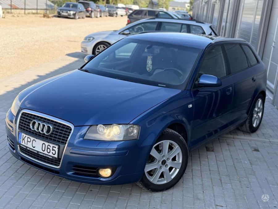 Blue Audi A3 2006 in Vilnius, with an engine capacity of 1.98 L and mileage of 223 thousand km for 3300 €, photo 3 on AUTOMOTO.COM.LV