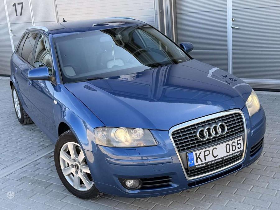 Blue Audi A3 2006 in Vilnius, with an engine capacity of 1.98 L and mileage of 223 thousand km for 3300 €, photo 4 on AUTOMOTO.COM.LV