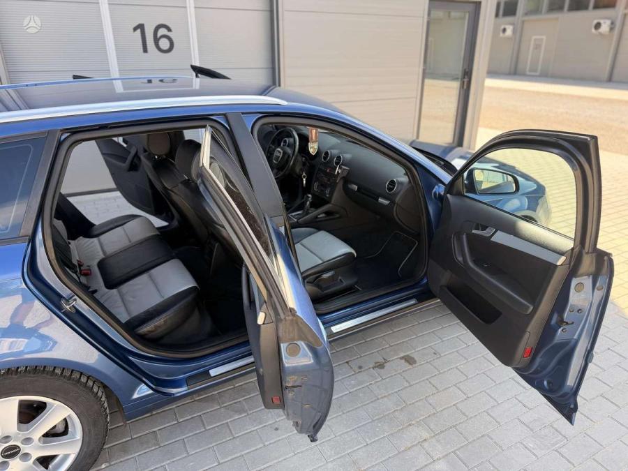 Blue Audi A3 2006 in Vilnius, with an engine capacity of 1.98 L and mileage of 223 thousand km for 3300 €, photo 21 on AUTOMOTO.COM.LV