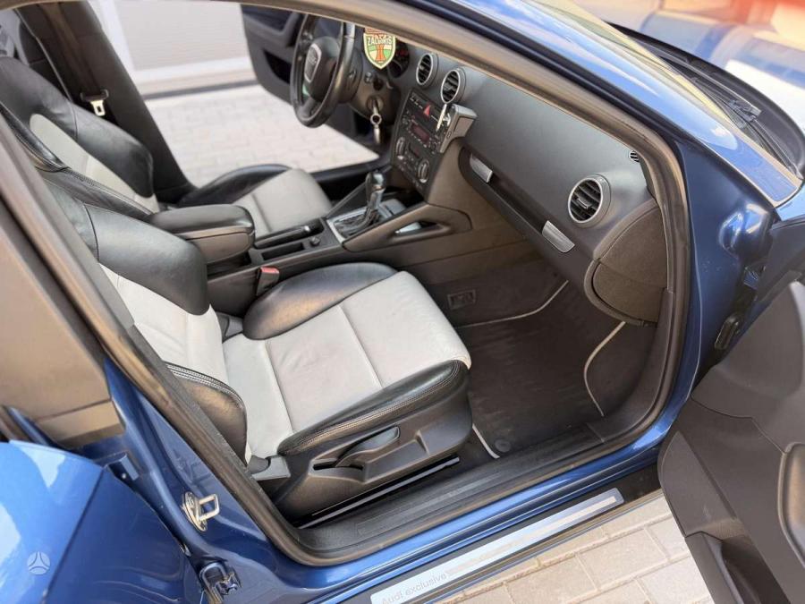 Blue Audi A3 2006 in Vilnius, with an engine capacity of 1.98 L and mileage of 223 thousand km for 3300 €, photo 22 on AUTOMOTO.COM.LV