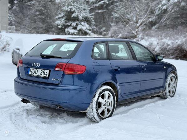 Blue Audi A3 2007 in Vilnius, with an engine capacity of 1.90 L and mileage of 290 thousand km for 2900 €, photo 4 on AUTOMOTO.COM.LV