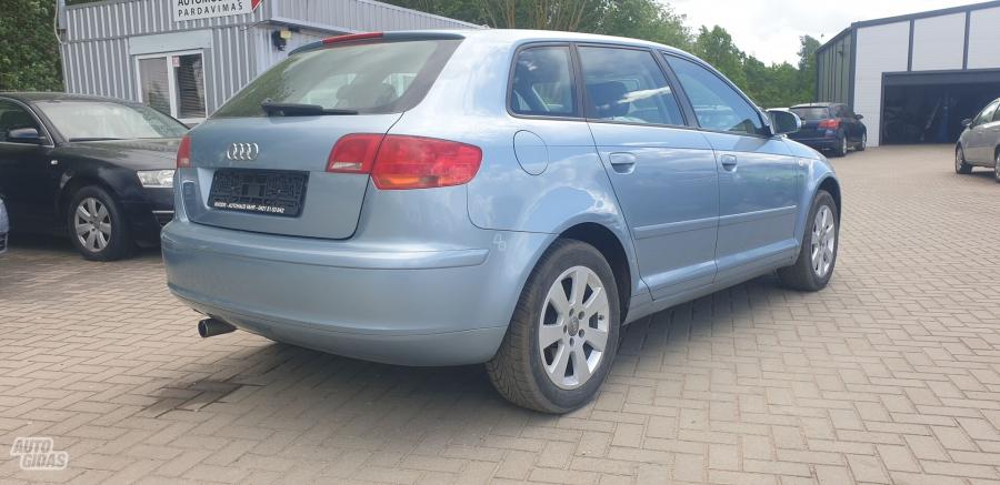 Blue Audi A3 2007 in Kedainiai, with an engine capacity of 1.60 L and mileage of 280 thousand km for 2300 €, photo 5 on AUTOMOTO.COM.LV