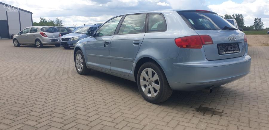 Blue Audi A3 2007 in Kedainiai, with an engine capacity of 1.60 L and mileage of 280 thousand km for 2300 €, photo 7 on AUTOMOTO.COM.LV