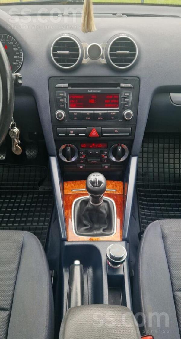 Blue Audi A3 2007 in Liepaja, with an engine capacity of 1.90 L and mileage of 276 thousand km for 3600 €, photo 9 on AUTOMOTO.COM.LV