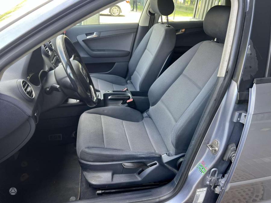 Blue Audi A3 2007 in Vilnius, with an engine capacity of 1.97 L and mileage of 256 thousand km for 1750 €, photo 9 on AUTOMOTO.COM.LV