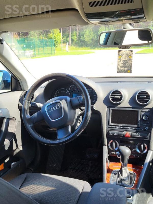 Blue Audi A3 2007 in Riga, with an engine capacity of 2.00 L and mileage of 262 thousand km for 2950 €, photo 7 on AUTOMOTO.COM.LV