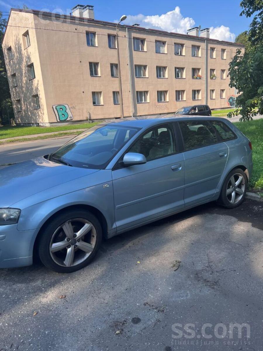Blue Audi A3 2007 in Riga, with an engine capacity of 1.90 L and mileage of 335 thousand km for 2500 €, photo 4 on AUTOMOTO.COM.LV