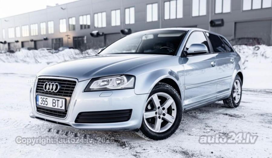 Blue Audi A3 2008 in Tallinn, with an engine capacity of 1.90 L and mileage of 293 thousand km for 4490 €, photo 3 on AUTOMOTO.COM.LV