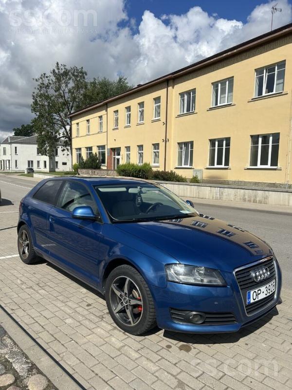 Blue Audi A3 2008 in Bauska, with an engine capacity of 1.90 L and mileage of 341 thousand km for 2950 €, photo 1 on AUTOMOTO.COM.LV