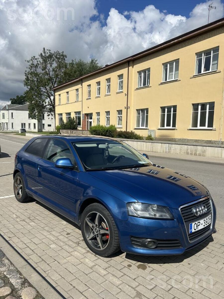 Blue Audi A3 2008 in Bauska, with an engine capacity of 1.90 L and mileage of 341 thousand km for 2950 €, photo 1 on AUTOMOTO.COM.LV