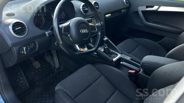 Blue Audi A3 2008 in Riga, with an engine capacity of 2.00 L and mileage of 265 thousand km for 3900 €, photo 6 on AUTOMOTO.COM.LV