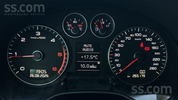 Blue Audi A3 2008 in Riga, with an engine capacity of 2.00 L and mileage of 265 thousand km for 3900 €, photo 8 on AUTOMOTO.COM.LV