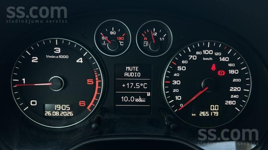 Blue Audi A3 2008 in Riga, with an engine capacity of 2.00 L and mileage of 265 thousand km for 3900 €, photo 8 on AUTOMOTO.COM.LV