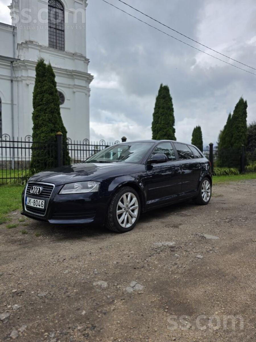 Blue Audi A3 2008 in Riga, with an engine capacity of 1.90 L and mileage of 319 thousand km for 3900 €, photo 1 on AUTOMOTO.COM.LV