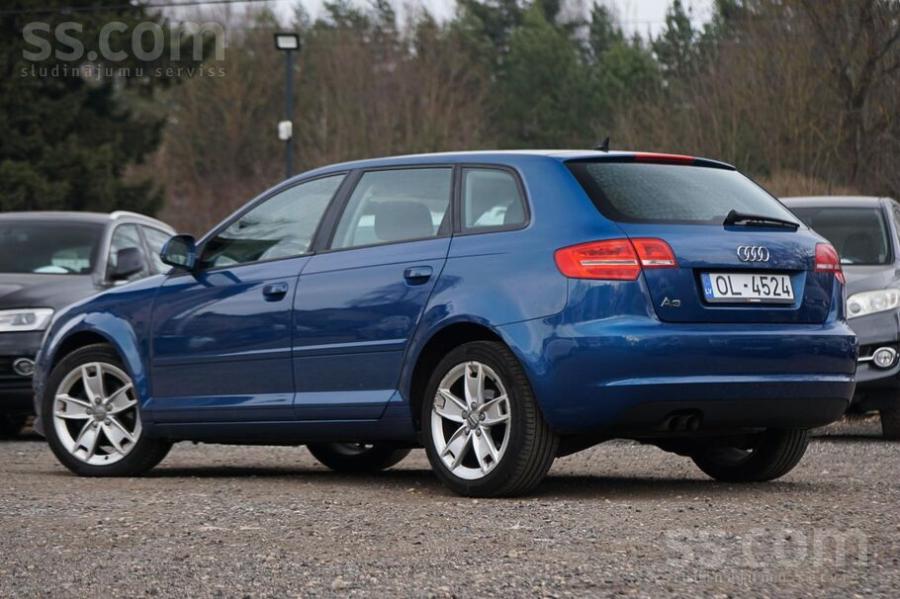 Blue Audi A3 2009 in Riga, with an engine capacity of 1.40 L and mileage of 278 thousand km for 5690 €, photo 4 on AUTOMOTO.COM.LV