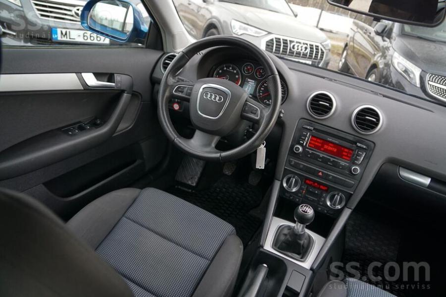 Blue Audi A3 2009 in Riga, with an engine capacity of 1.40 L and mileage of 278 thousand km for 5690 €, photo 11 on AUTOMOTO.COM.LV