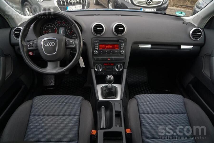 Blue Audi A3 2009 in Riga, with an engine capacity of 1.40 L and mileage of 278 thousand km for 5690 €, photo 12 on AUTOMOTO.COM.LV