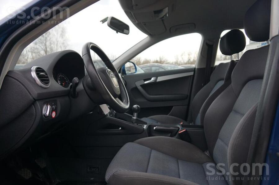 Blue Audi A3 2009 in Riga, with an engine capacity of 1.40 L and mileage of 278 thousand km for 5690 €, photo 19 on AUTOMOTO.COM.LV