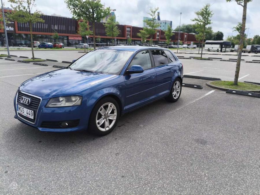 Blue Audi A3 2009 in Klaipeda, with an engine capacity of 1.80 L and mileage of 269 thousand km for 5300 €, photo 1 on AUTOMOTO.COM.LV