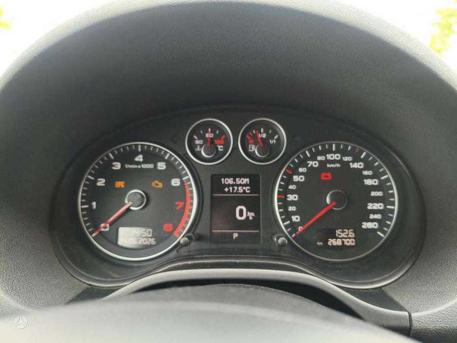 Blue Audi A3 2009 in Klaipeda, with an engine capacity of 1.80 L and mileage of 269 thousand km for 5300 €, photo 6 on AUTOMOTO.COM.LV