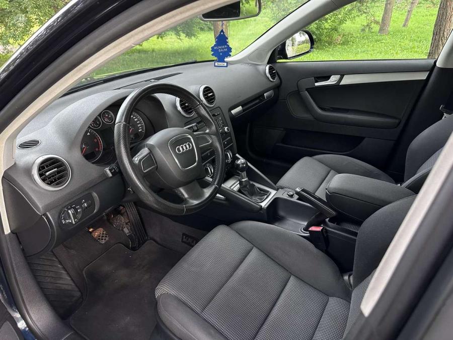 Blue Audi A3 2009 in Utena, with an engine capacity of 1.97 L and mileage of 273 thousand km for 4495 €, photo 15 on AUTOMOTO.COM.LV