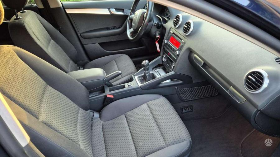 Blue Audi A3 2009 in Vilnius, with an engine capacity of 1.97 L and mileage of 246 thousand km for 2700 €, photo 14 on AUTOMOTO.COM.LV