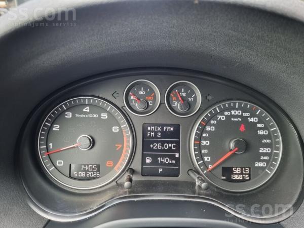 Blue Audi A3 2009 in Riga, with an engine capacity of 1.40 L and mileage of 137 thousand km for 6200 €, photo 9 on AUTOMOTO.COM.LV