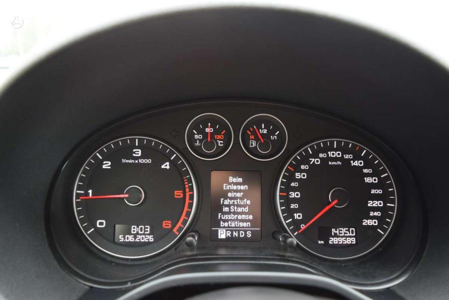 Blue Audi A3 2009 in Vilnius, with an engine capacity of 1.97 L and mileage of 290 thousand km for 4900 €, photo 18 on AUTOMOTO.COM.LV