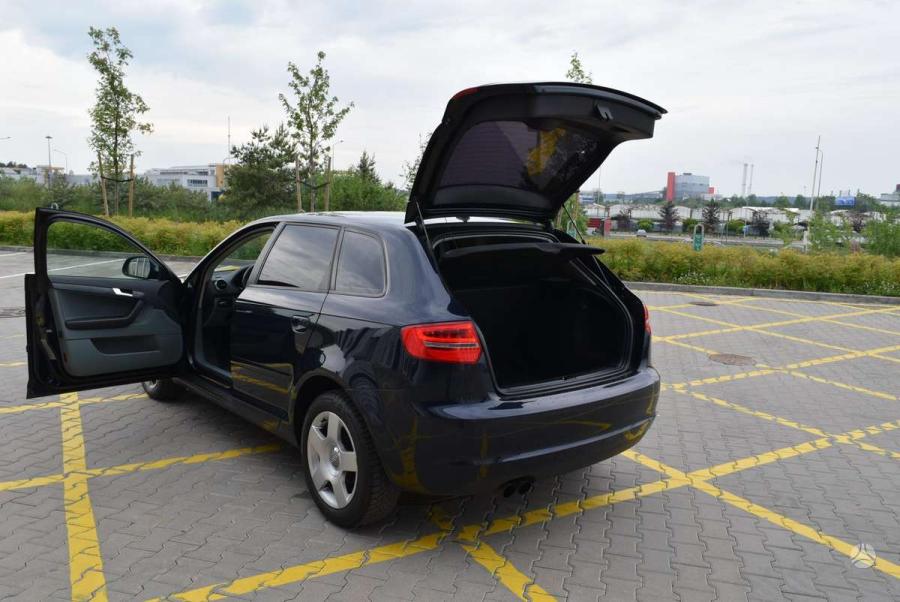 Blue Audi A3 2009 in Vilnius, with an engine capacity of 1.97 L and mileage of 290 thousand km for 4900 €, photo 24 on AUTOMOTO.COM.LV