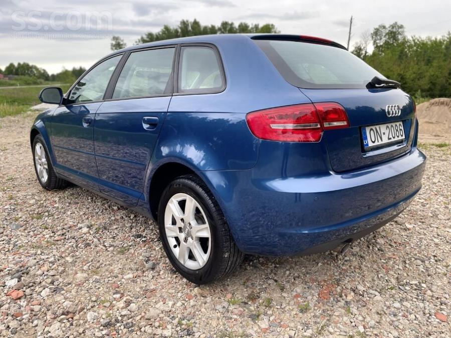 Blue Audi A3 2010 in Cesis, with an engine capacity of 2.00 L and mileage of 0 thousand km for 5790 €, photo 3 on AUTOMOTO.COM.LV