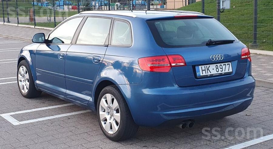 Blue Audi A3 2010 in Riga, with an engine capacity of 2.00 L and mileage of 326 thousand km for 3600 €, photo 3 on AUTOMOTO.COM.LV