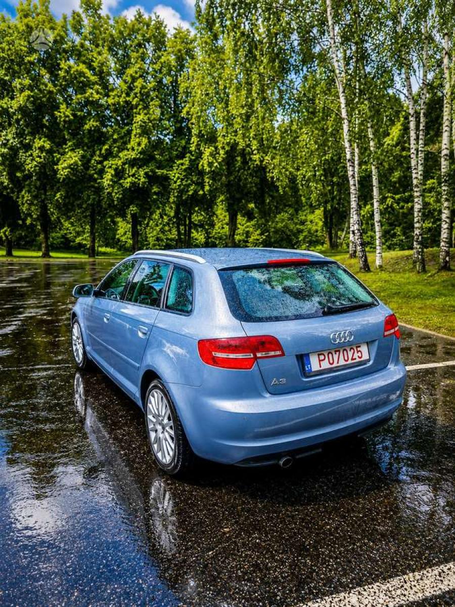 Blue Audi A3 2010 in Utena, with an engine capacity of 1.60 L and mileage of 260 thousand km for 3950 €, photo 5 on AUTOMOTO.COM.LV