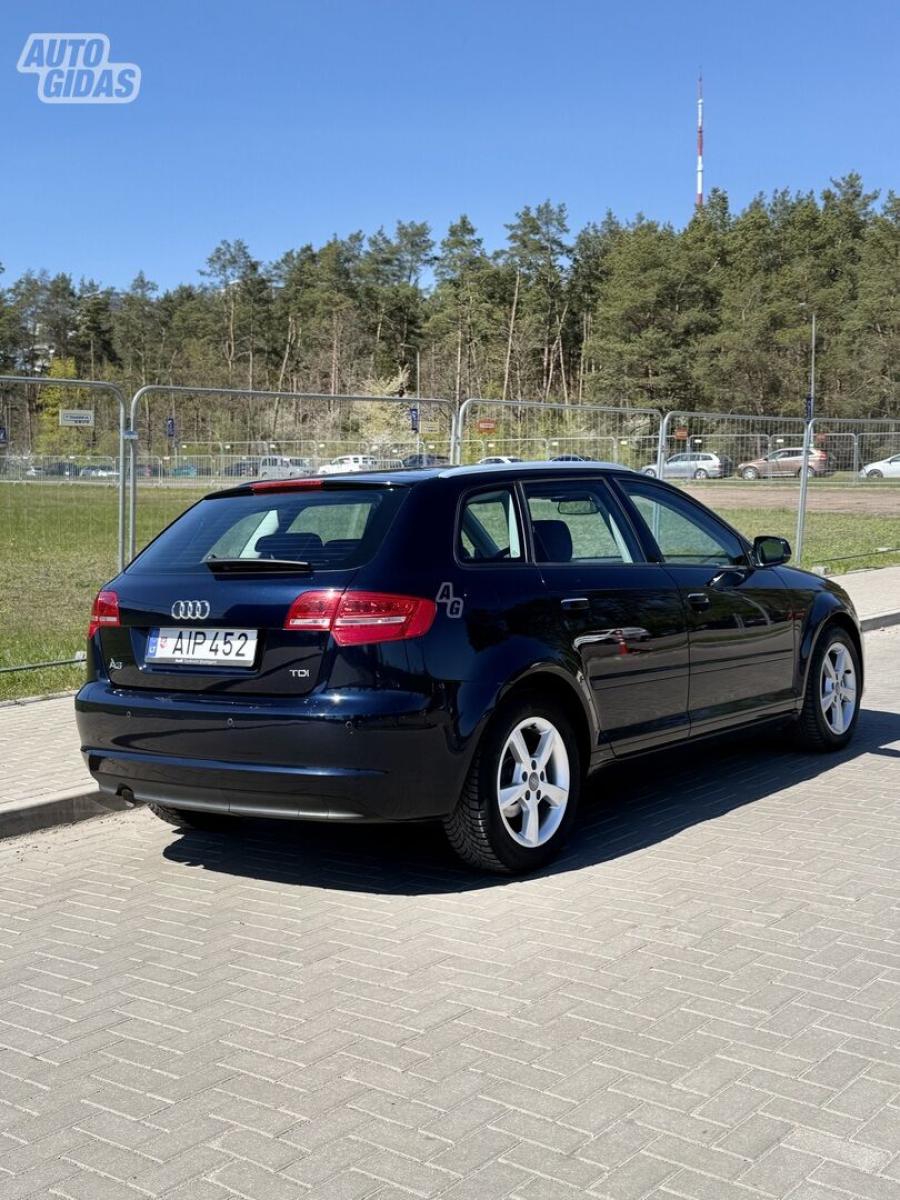 Blue Audi A3 2012 in Vilnius, with an engine capacity of 1.60 L and mileage of 262 thousand km for 6300 €, photo 10 on AUTOMOTO.COM.LV