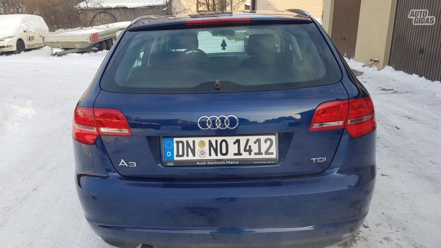 Blue Audi A3 2013 in Utena, with an engine capacity of 1.60 L and mileage of 235 thousand km for 5600 €, photo 3 on AUTOMOTO.COM.LV