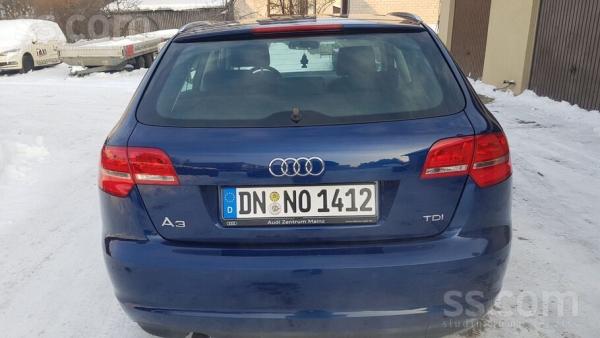 Blue Audi A3 2013 in Ludza, with an engine capacity of 1.60 L and mileage of 236 thousand km for 5990 €, photo 5 on AUTOMOTO.COM.LV