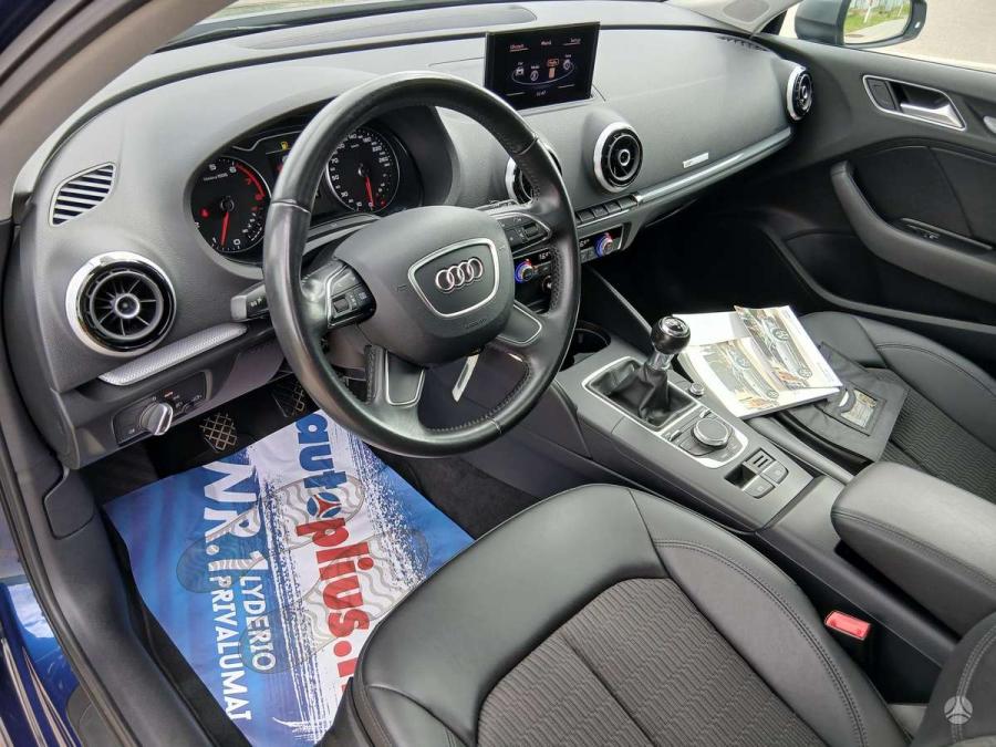 Blue Audi A3 2013 in Marijampole, with an engine capacity of 1.40 L and mileage of 82 thousand km for 12650 €, photo 32 on AUTOMOTO.COM.LV