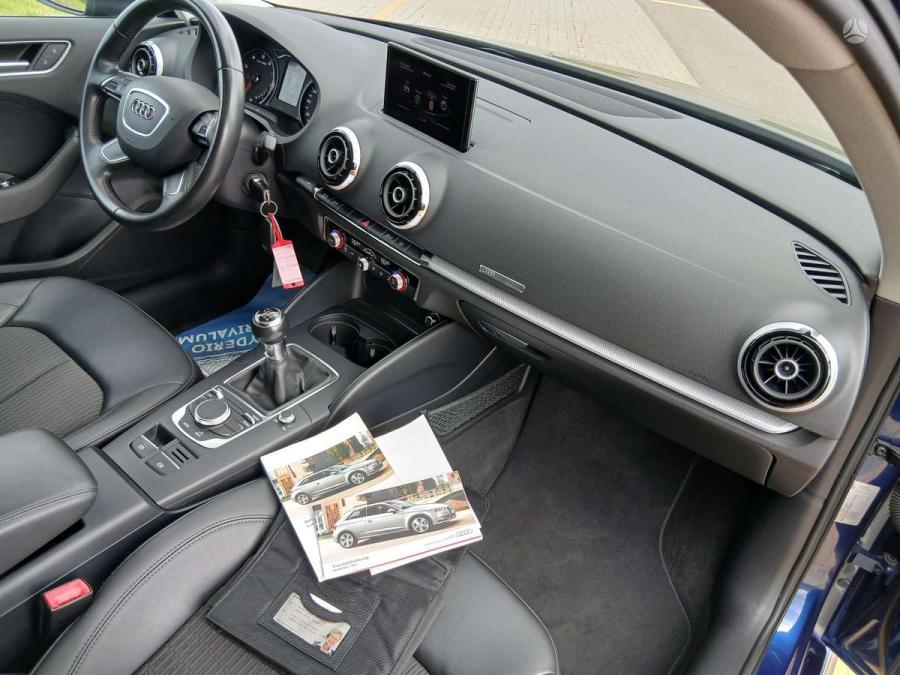 Blue Audi A3 2013 in Marijampole, with an engine capacity of 1.40 L and mileage of 82 thousand km for 12650 €, photo 33 on AUTOMOTO.COM.LV