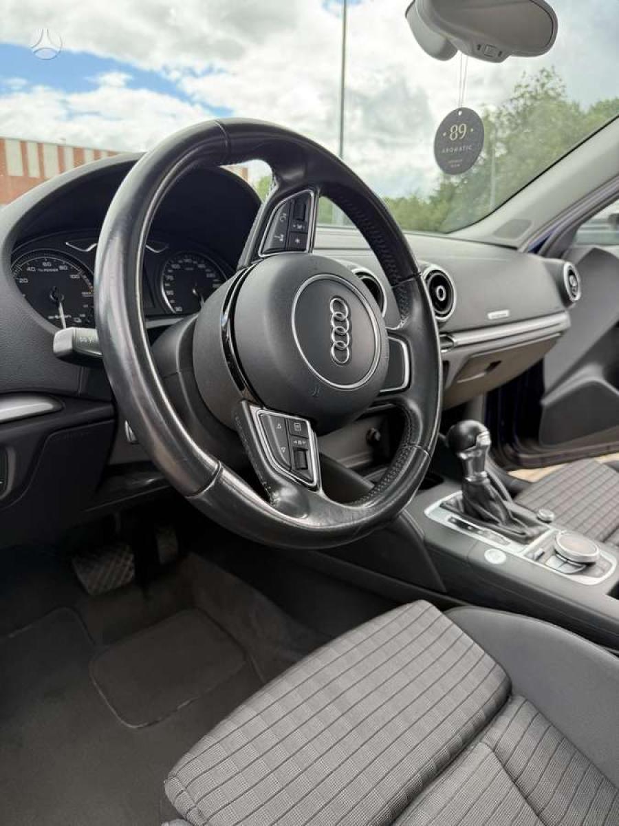 Blue Audi A3 2014 in Klaipeda, with an engine capacity of 1.40 L and mileage of 312 thousand km for 9600 €, photo 17 on AUTOMOTO.COM.LV