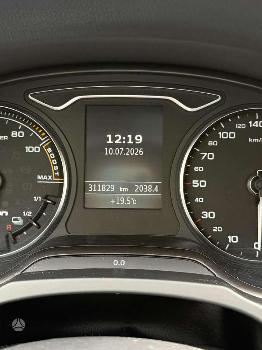 Blue Audi A3 2014 in Klaipeda, with an engine capacity of 1.40 L and mileage of 312 thousand km for 9600 €, photo 26 on AUTOMOTO.COM.LV