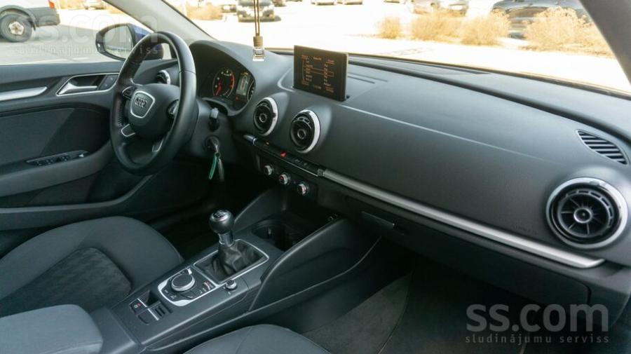Blue Audi A3 2014 in Riga, with an engine capacity of 1.40 L and mileage of 131 thousand km for 7690 €, photo 11 on AUTOMOTO.COM.LV