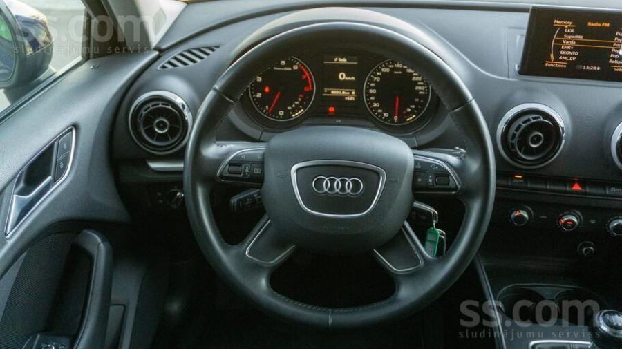 Blue Audi A3 2014 in Riga, with an engine capacity of 1.40 L and mileage of 131 thousand km for 7690 €, photo 14 on AUTOMOTO.COM.LV